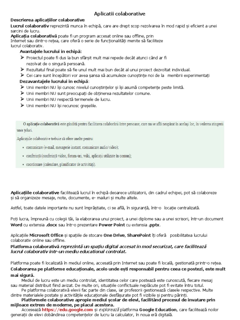 Aplicatii Colaborative | PDF