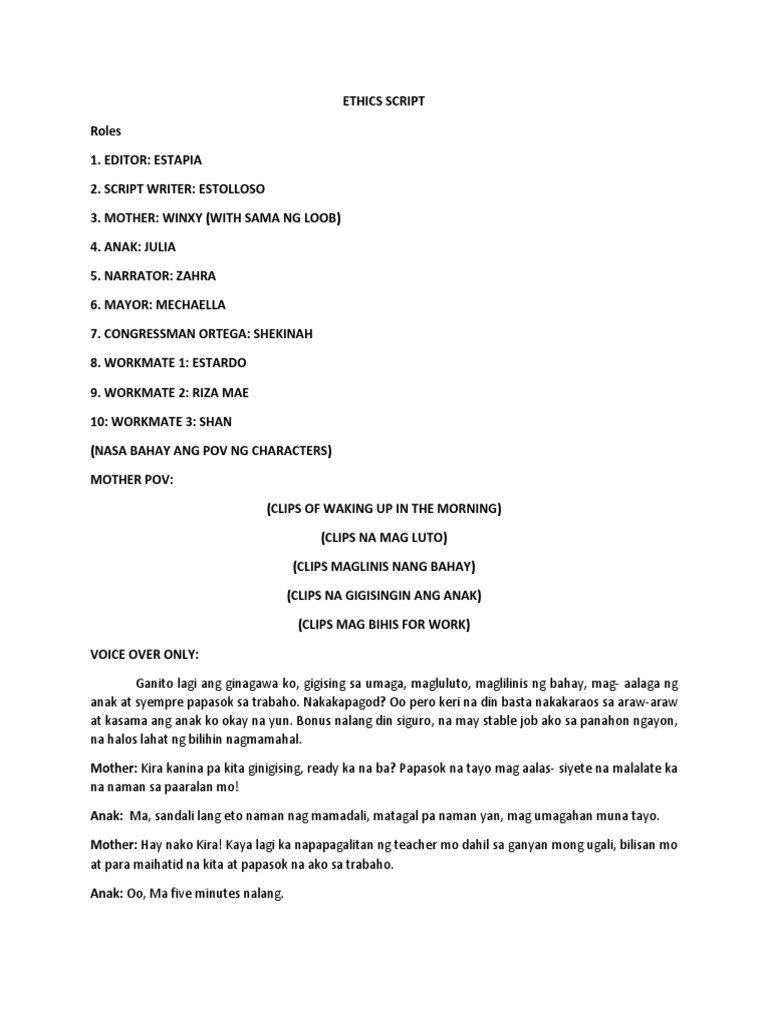 Ethics Script | PDF