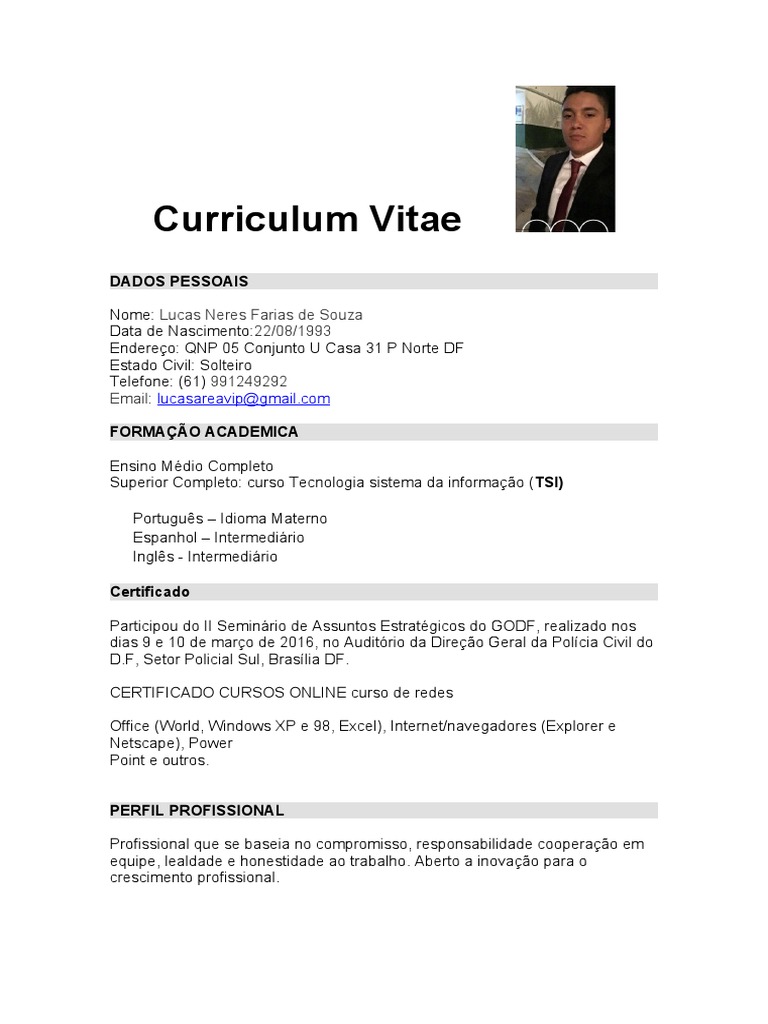 Curriculum Lucas Atualizado 2022 | PDF | Internet | Marketing