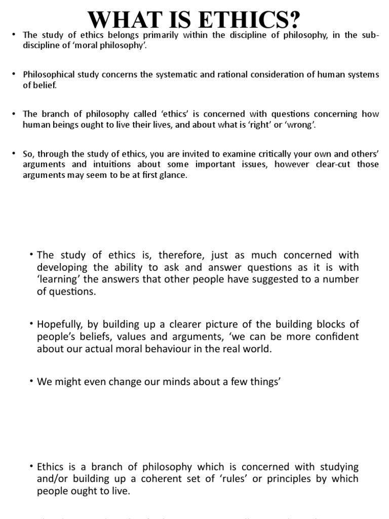 What Is Ethics Pdf Applied Ethics Morality