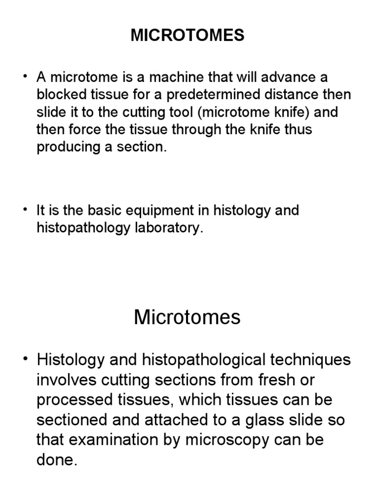 Micro Tomes | PDF | Knife | Histology
