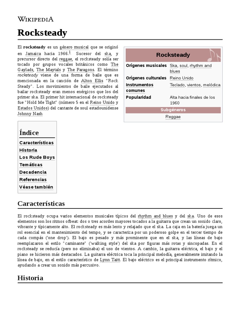 Rocksteady | PDF | English Language Music | Estilos de música jamaicana