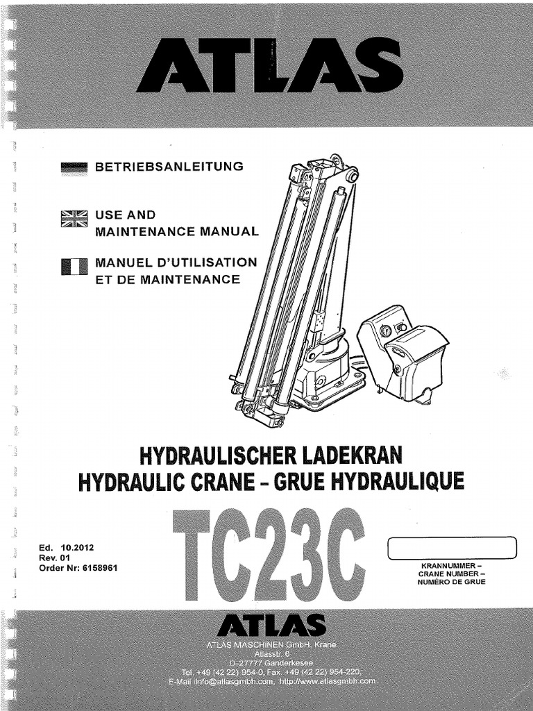 Atlas Crane TC23C Manual | PDF