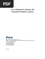 Chemistry Analyzer Chemray120 Preventive Maintenance List | PDF | Water | Chemistry