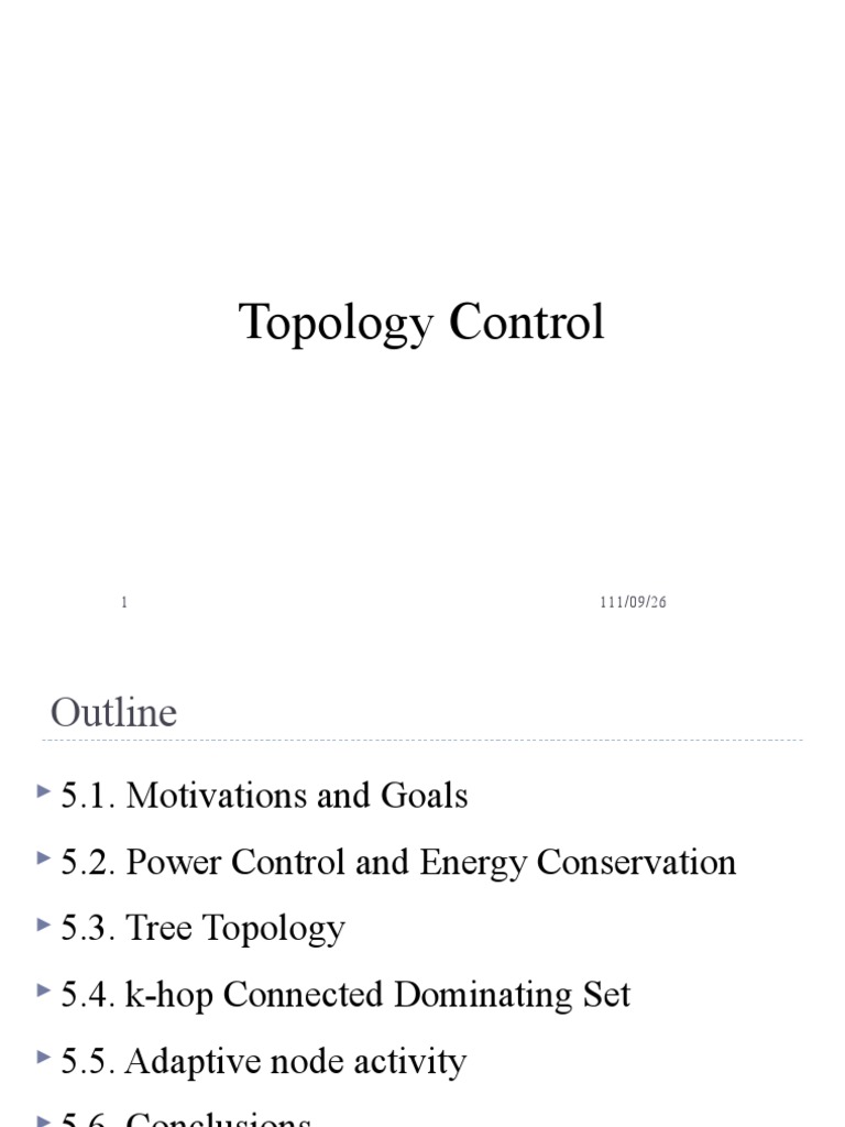 WSN - Chapter 5 - Topology - Control | PDF | Network Topology ...