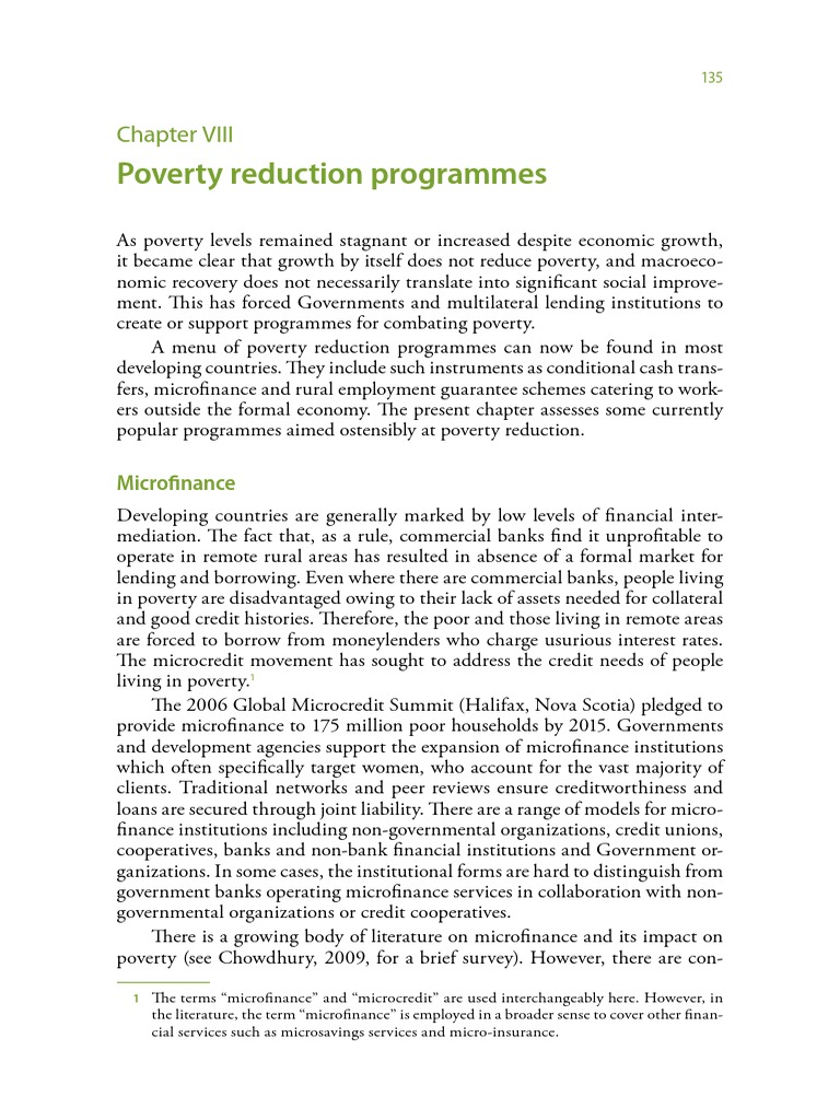An Assessment of Microfinance and its Role in Poverty Reduction Efforts ...
