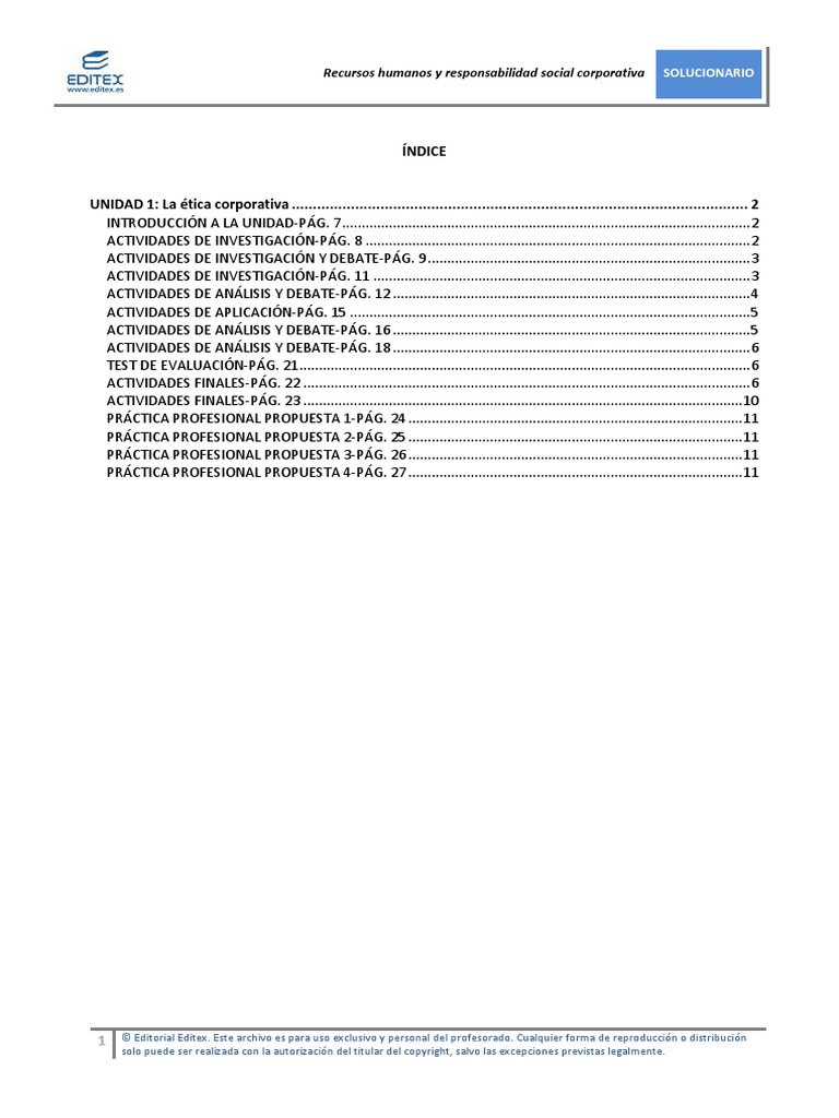 RRHH y RSC Sol U01 PDF | PDF | Business | Responsabilidad social corporativa