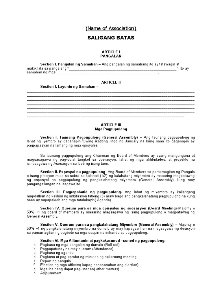 Saligang Batas DOLE Association | PDF