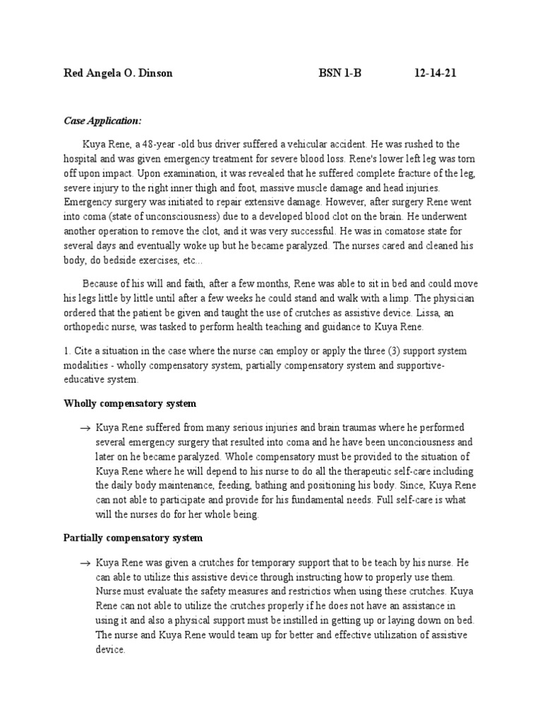 Case Application | PDF | Nursing | Coma
