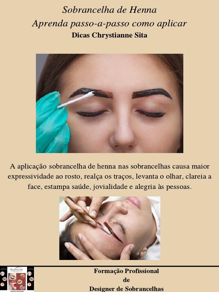 Sobrancelha De Henna Pdf Desenvolvimento Profissional Cosméticos