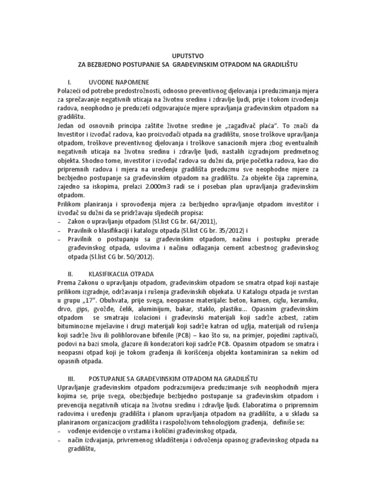 Upravljanje Otpadom | PDF