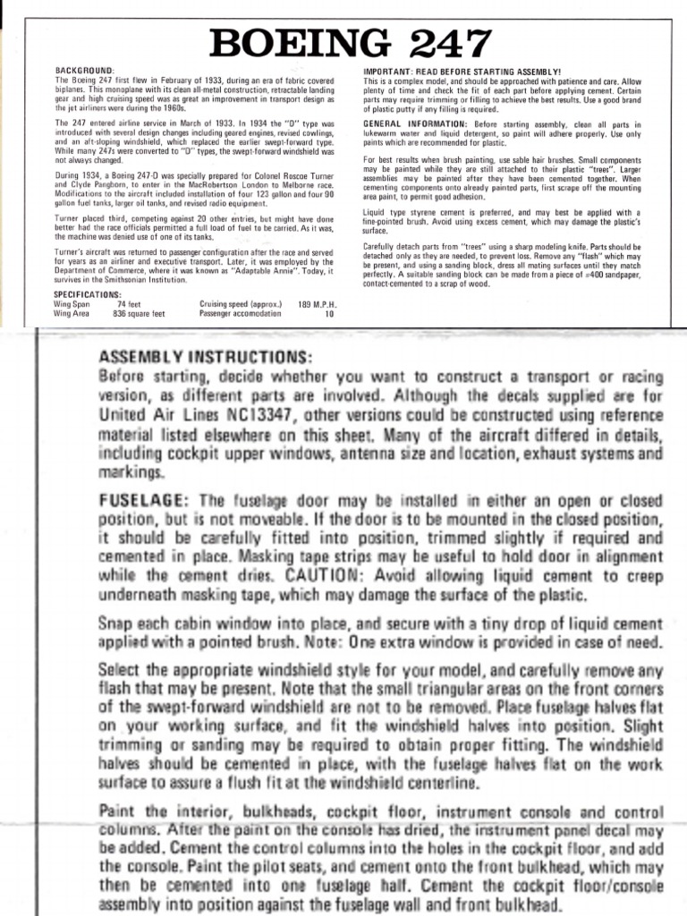 Boing-247 Instruction | PDF