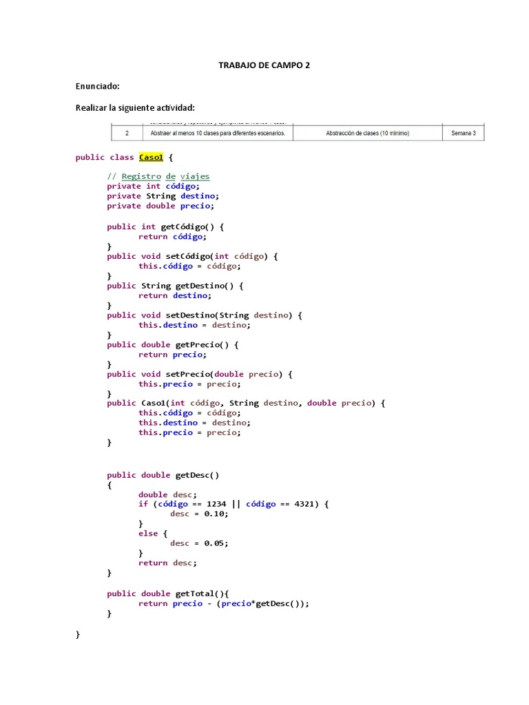 Enunciado y Rúbrica TC2 | PDF