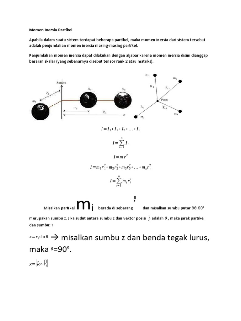 Momen Inersia dan Energi Kinetik Rotasi | PDF
