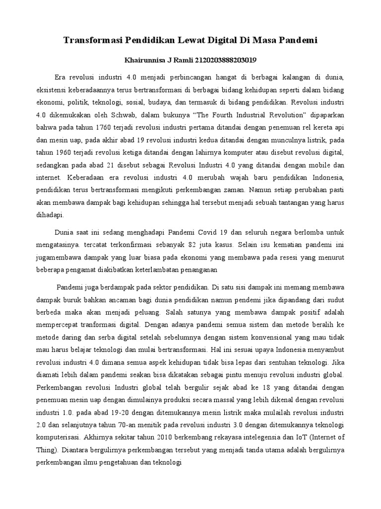 Transformasi Digital Pendidikan | PDF