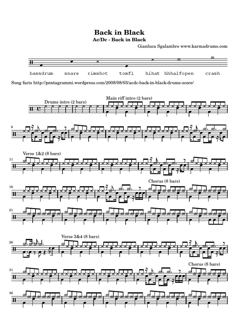 AC/DC - Back in Black | PDF | Song Structure | Recorded Music