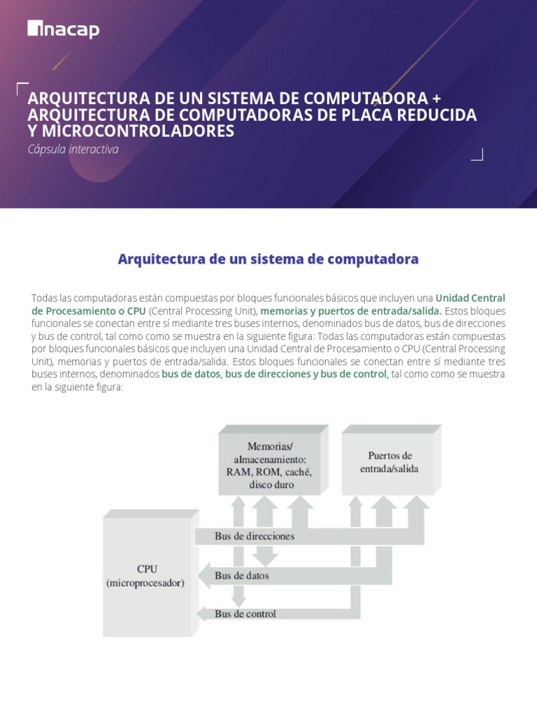 Arquitectura de Un Sistema de Computadora + Arquitectura de Computadoras de Placa Reducida Y ...