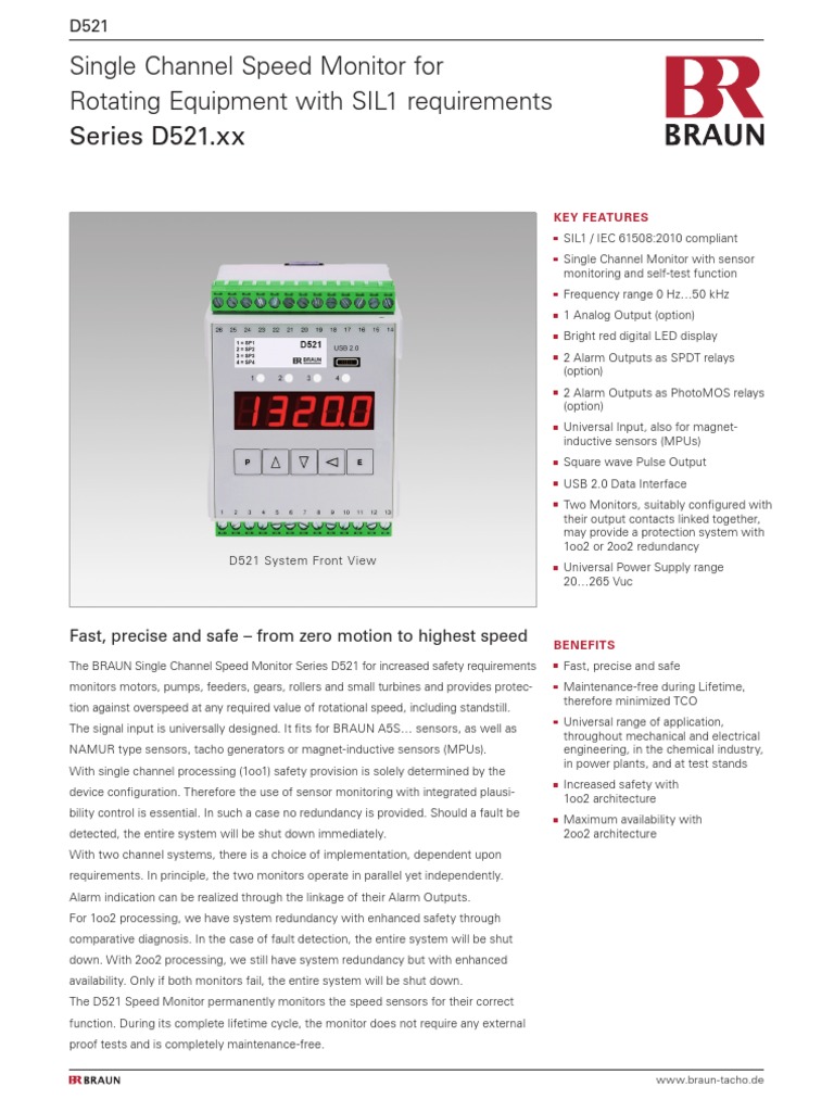 BRAUN D521 Brochure EN | PDF | Relay | Electrical Connector