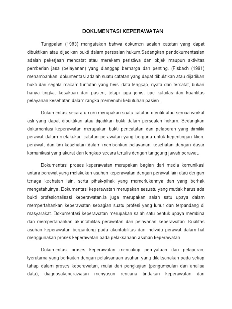 Dokumentasi Keperawatan Efektif | PDF | Sains & Matematika