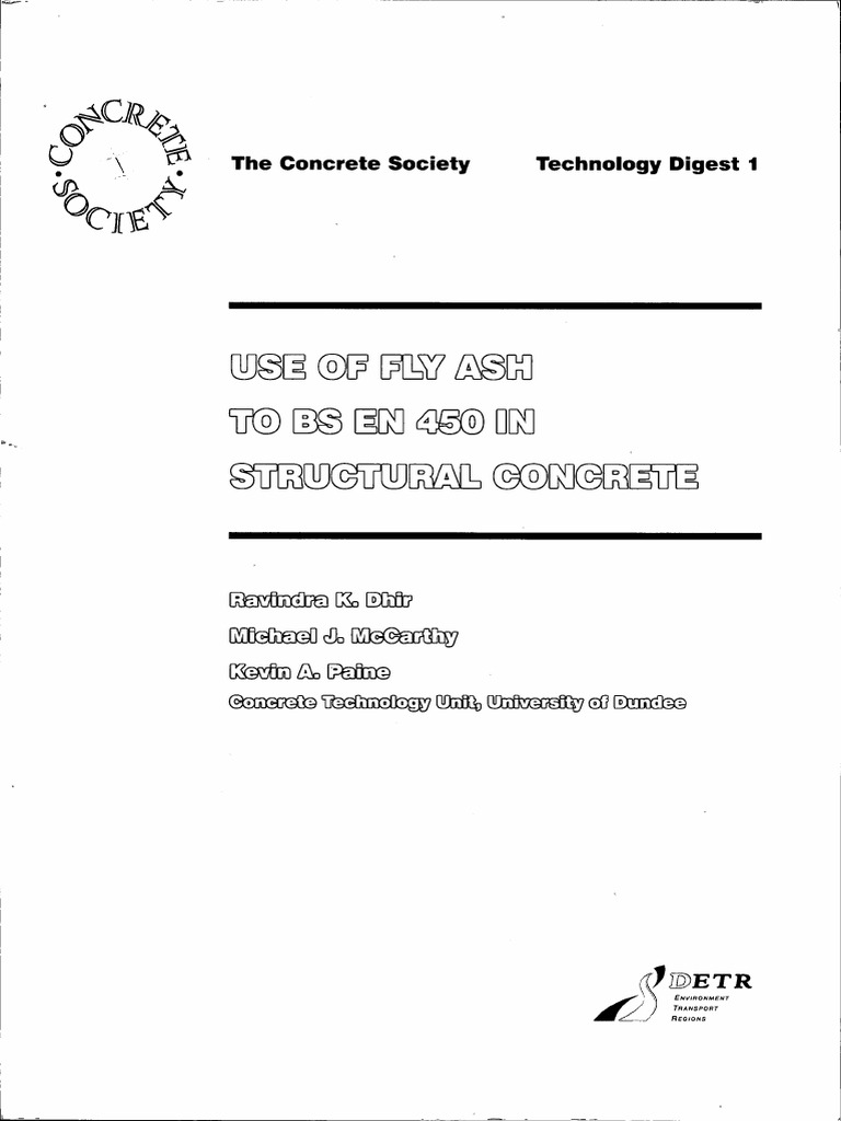 USe of BS EN 450 Flyash | PDF | Concrete | Fly Ash