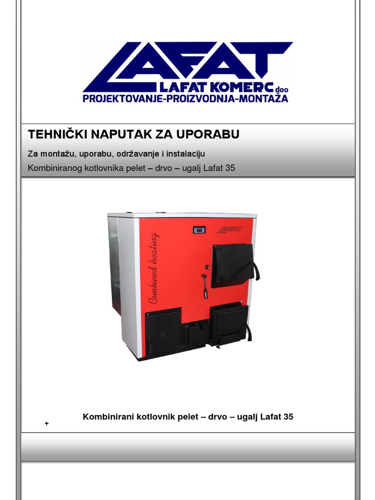 Lafat 35 Tehničko Uputstvo Za Kotao Pelet Čvrsto 1 | PDF