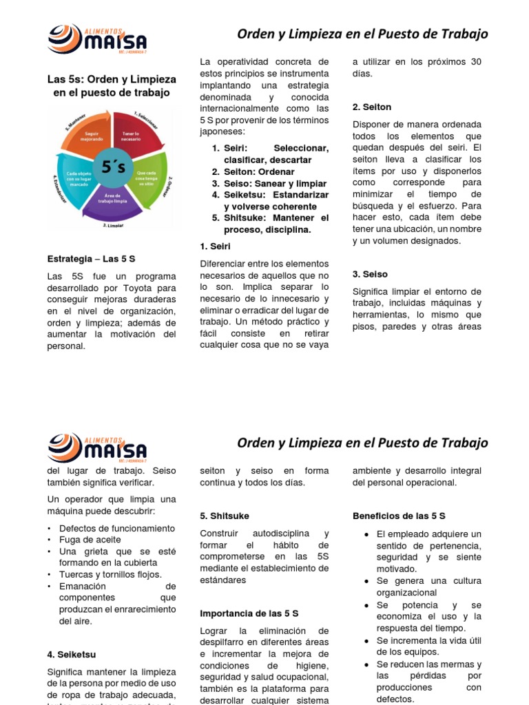 5S Orden y Limpieza en El Puesto de Trabajo | PDF | Business