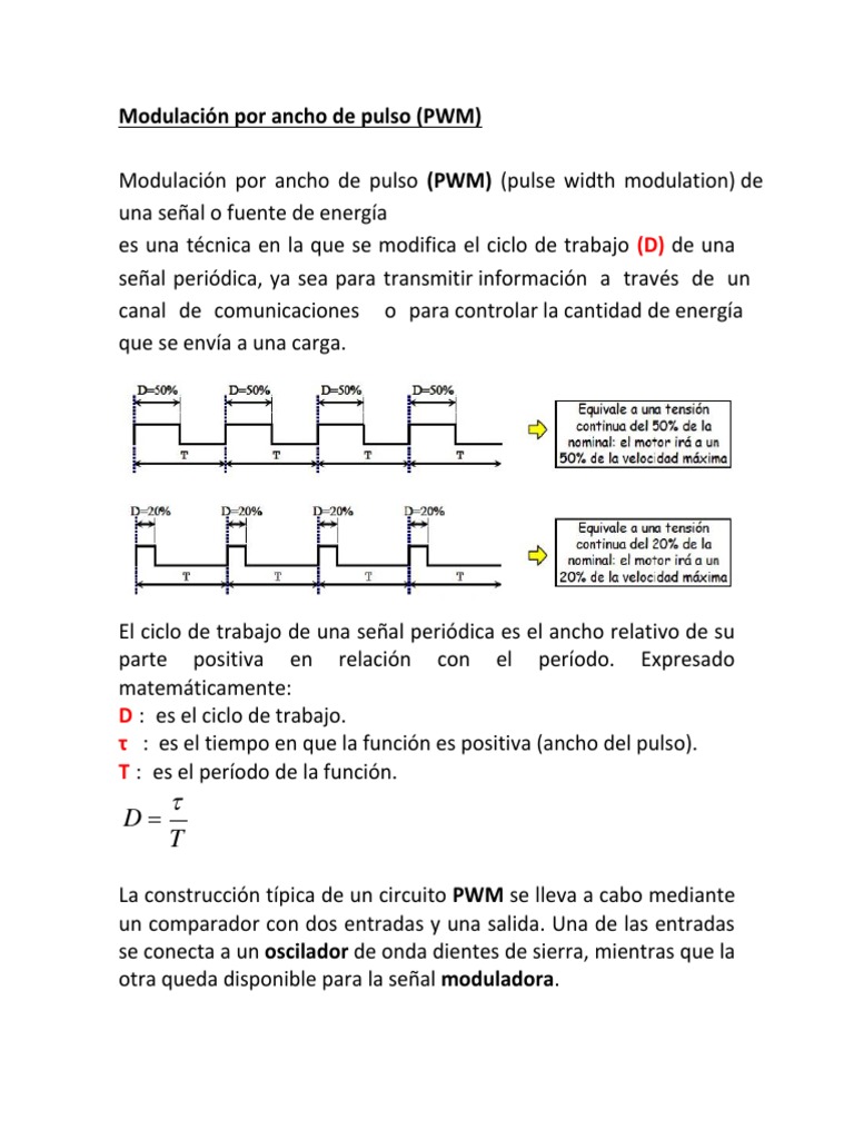 Modulación Por Ancho de Pulso PWM | PDF