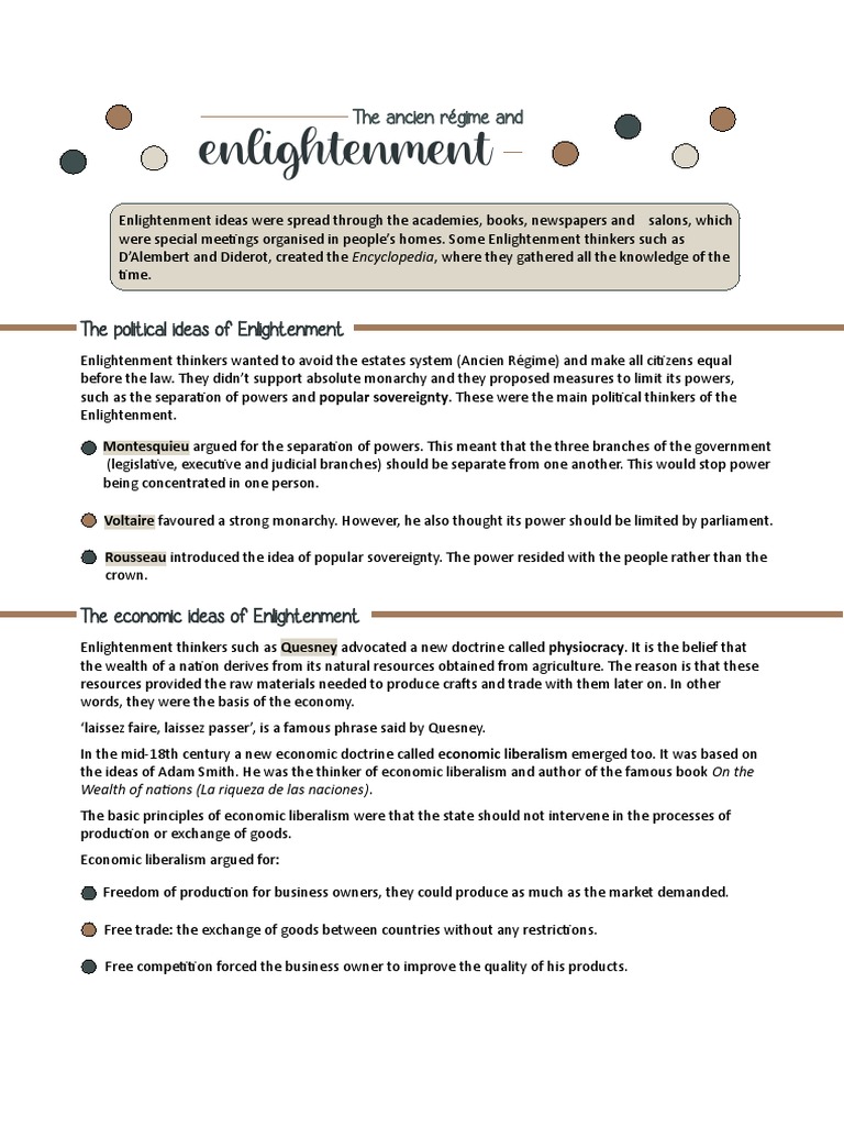 Unit 1. The Ancien Régime and Enlightenment | PDF | Age Of ...