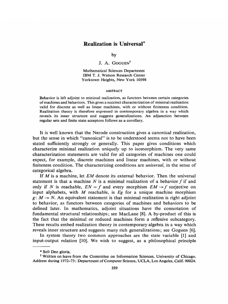 Realization Is Universal | PDF | Category Theory | Algebra