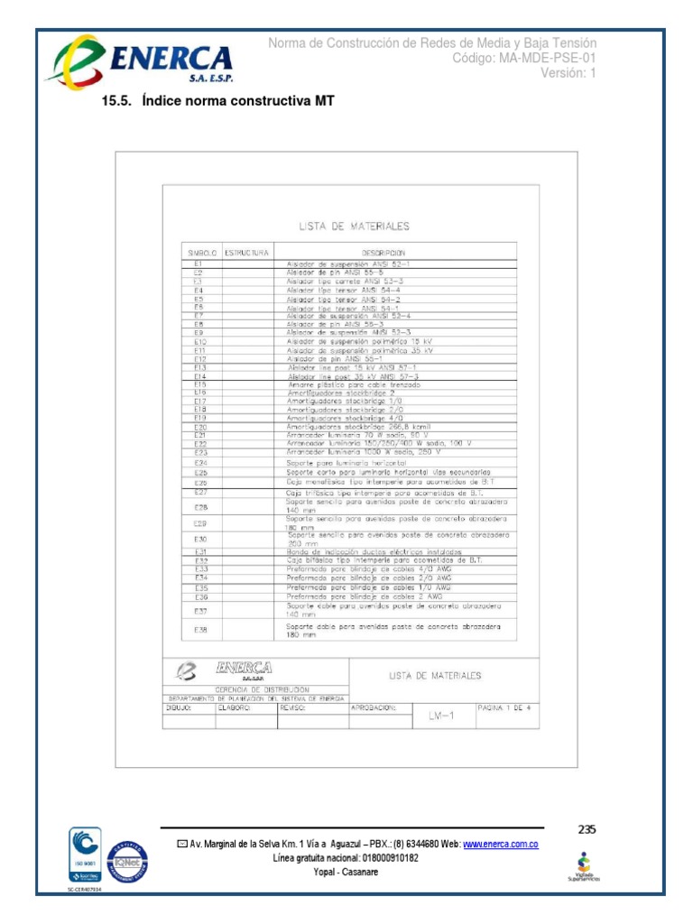 Enerca - Redes Media y Baja Tensión | PDF | Tecnologías de la ...