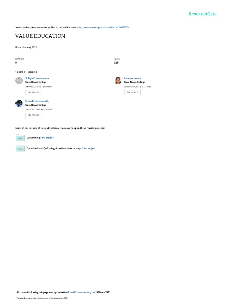 Value Education: Book exploring concepts of human values, ethics ...