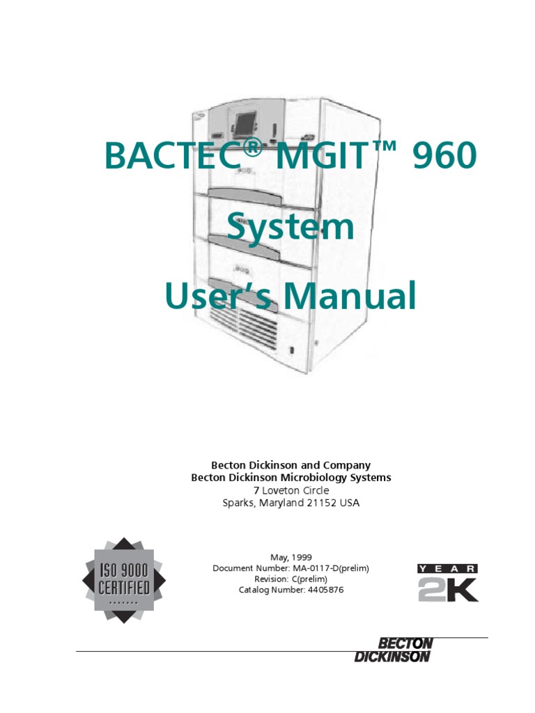 MGIT 960 User Manual | PDF | Icon (Computing) | Image Scanner