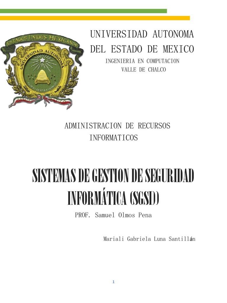 Implementación de SGSI y Norma ISO 27001 | PDF | La seguridad ...