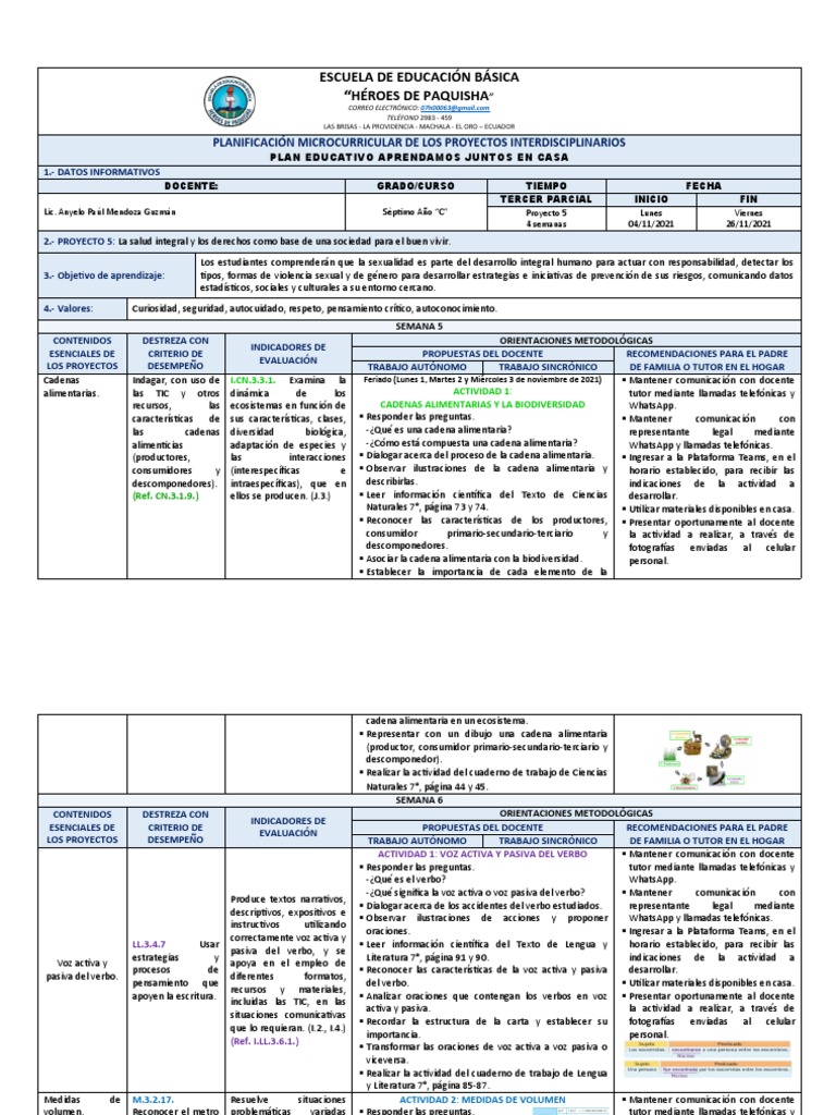 Planificación 7° C | PDF | Poesía | Tierra