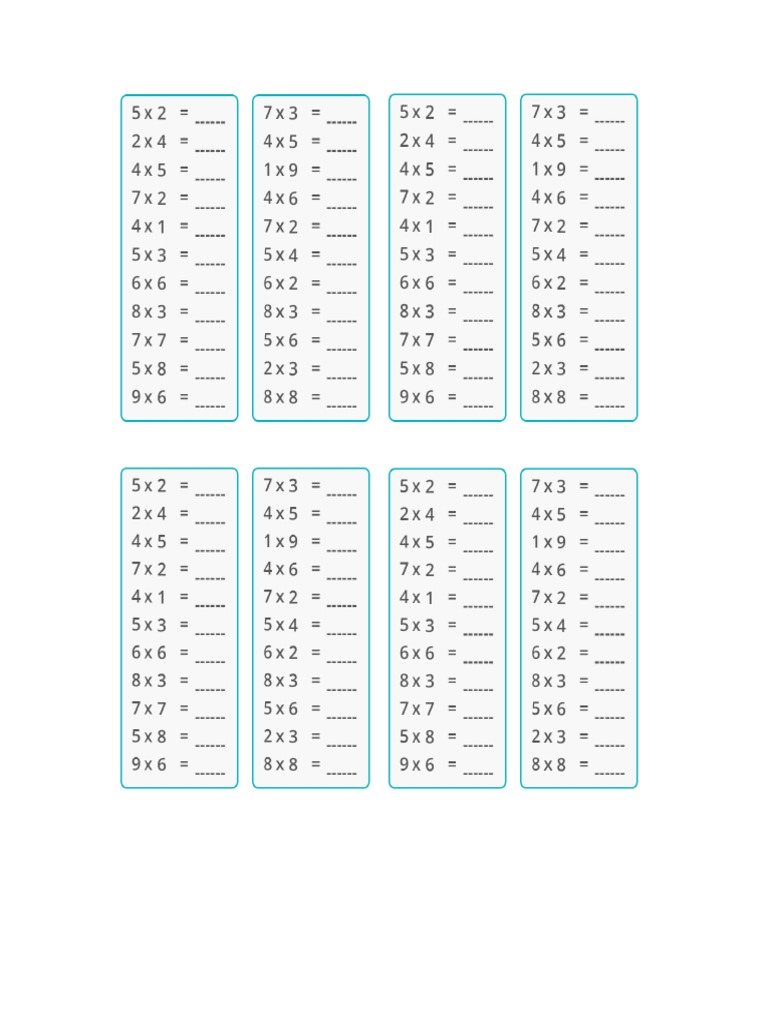 Interrogacion Tablas | PDF
