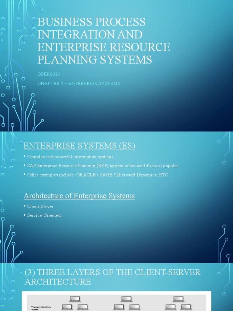 Chapter 2 - OPER8030 | PDF | Enterprise Resource Planning | Supply Chain Management