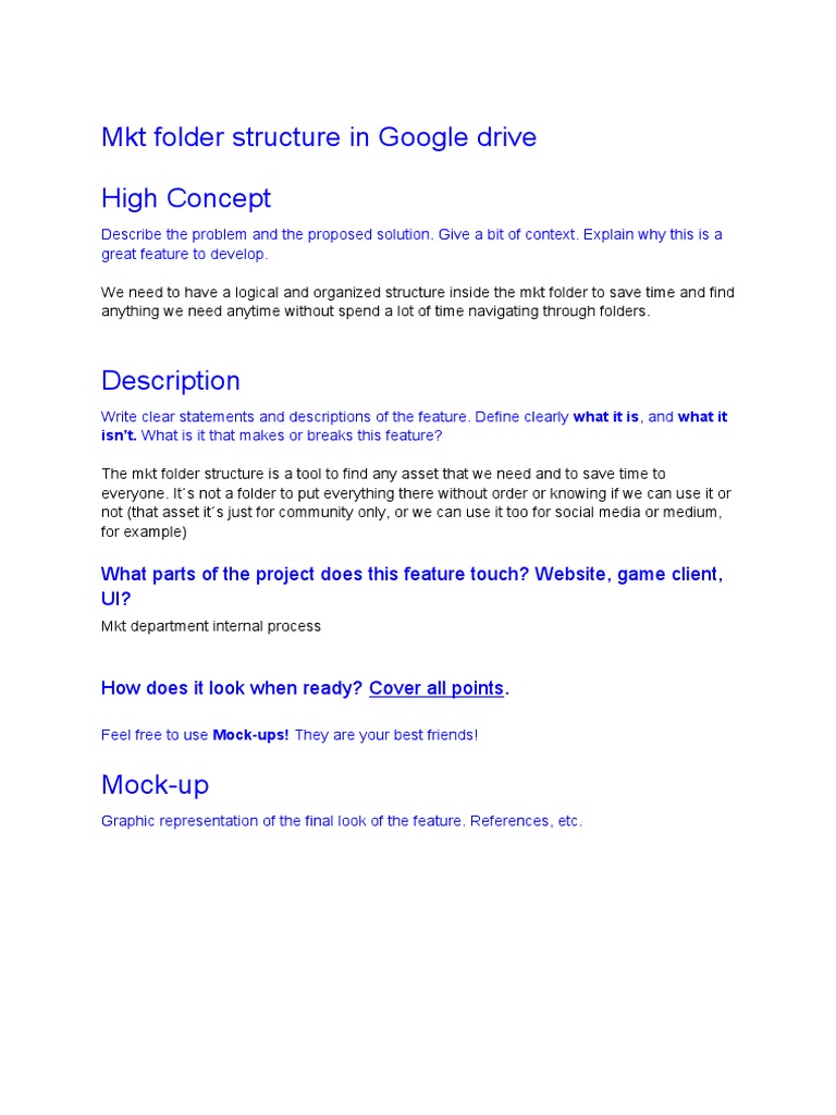 Marketing Folder Structure Template | PDF
