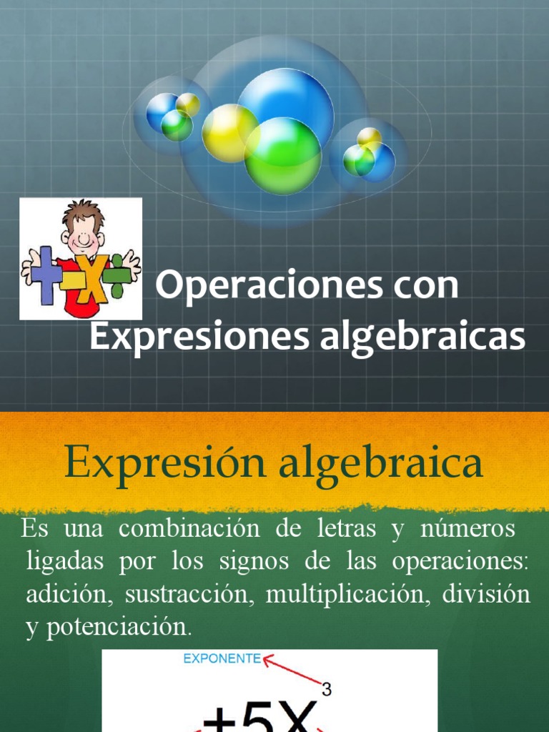 Operaciones Con Expresiones Algebraicas | PDF | Multiplicación ...