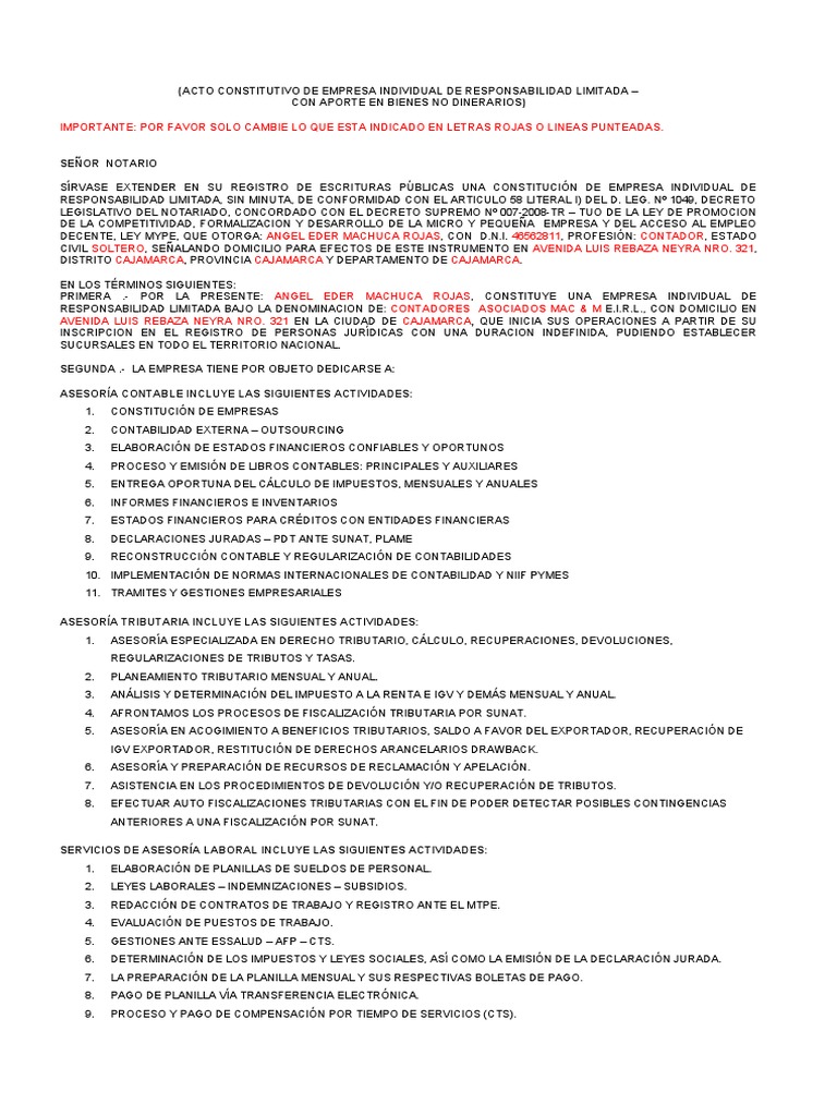 C EIRL | PDF | Contabilidad | Auditoría