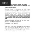 Monicion Mes de La Biblia | PDF | eucaristía | Misa (liturgia)