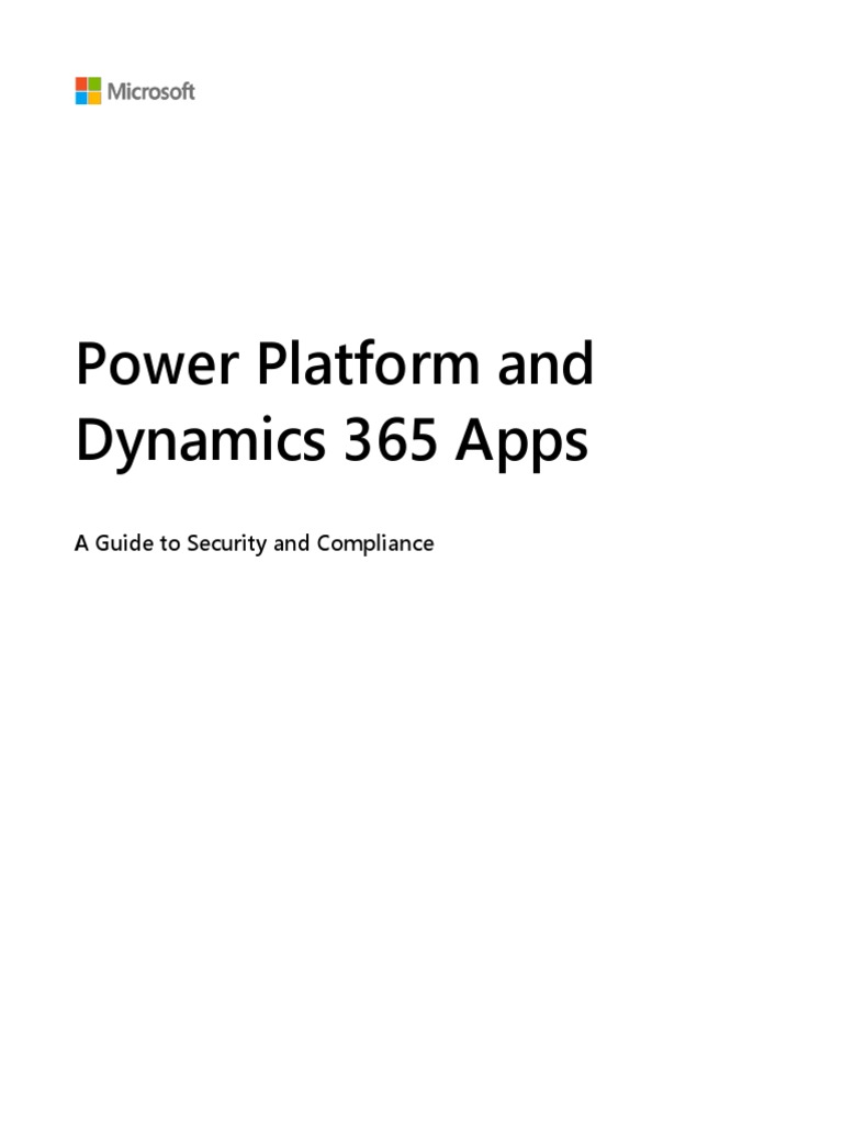 Dynamics 365 - D365 Security and Compliance Guide | PDF | Security ...
