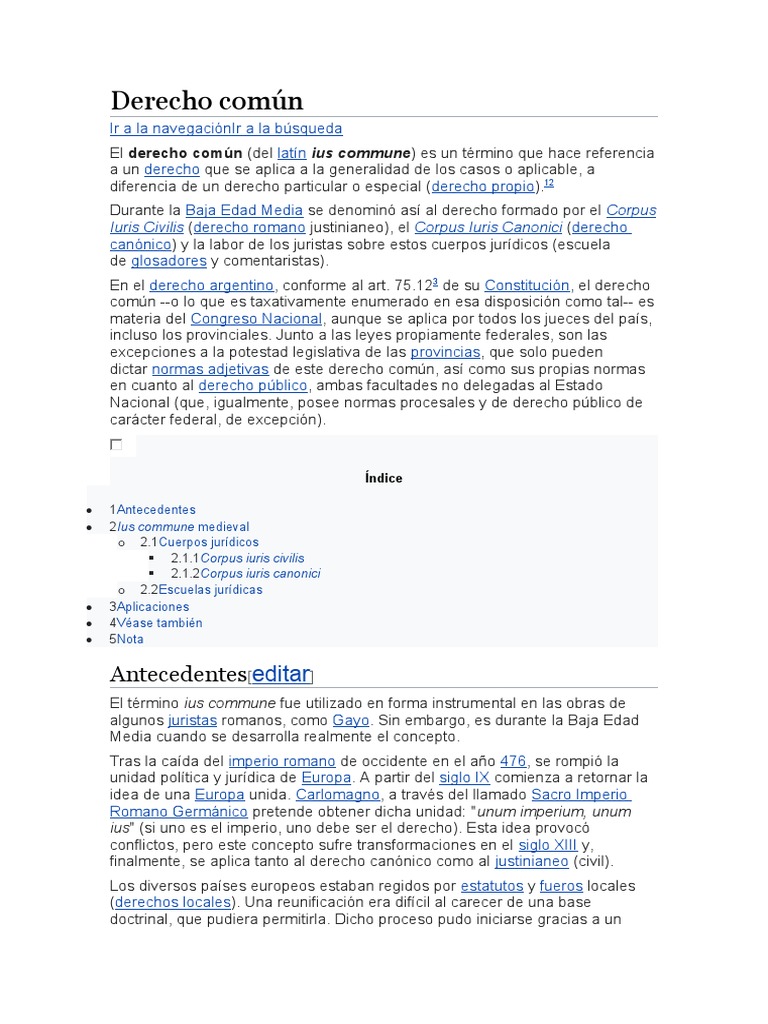 Historia del Derecho Común | PDF | Principios éticos | Jurisprudencia