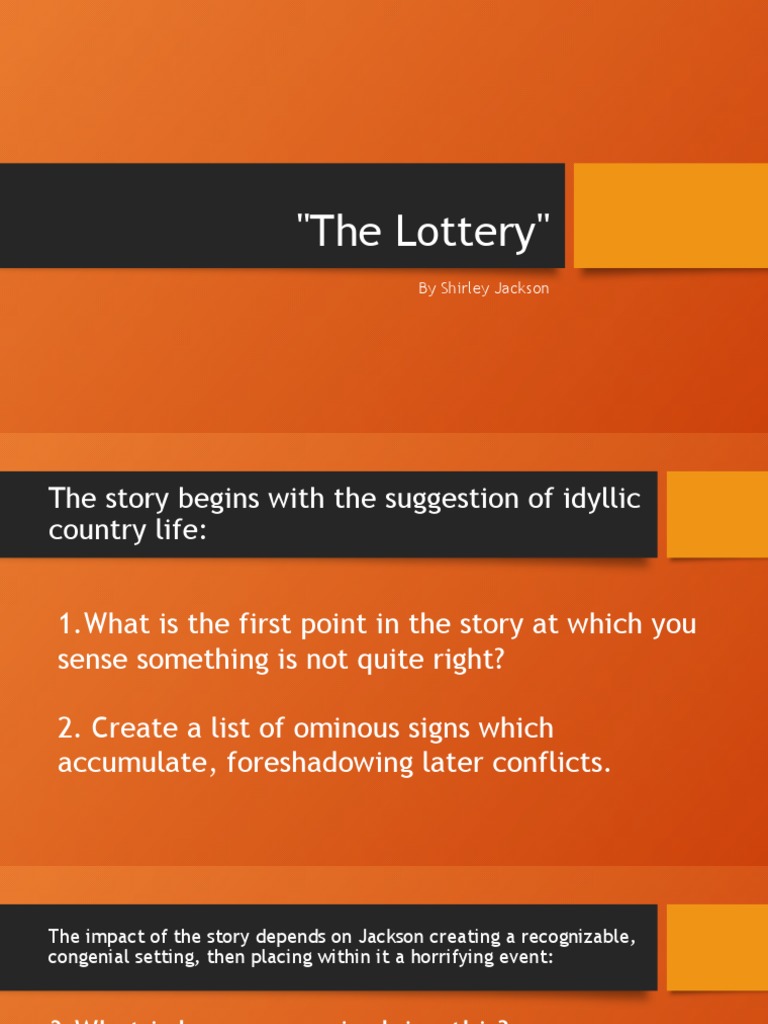 The Lottery Questions | PDF