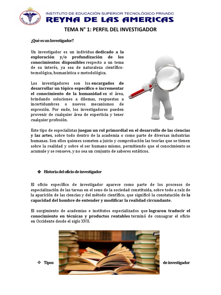Características del Investigador Científico | PDF | Conocimiento ...