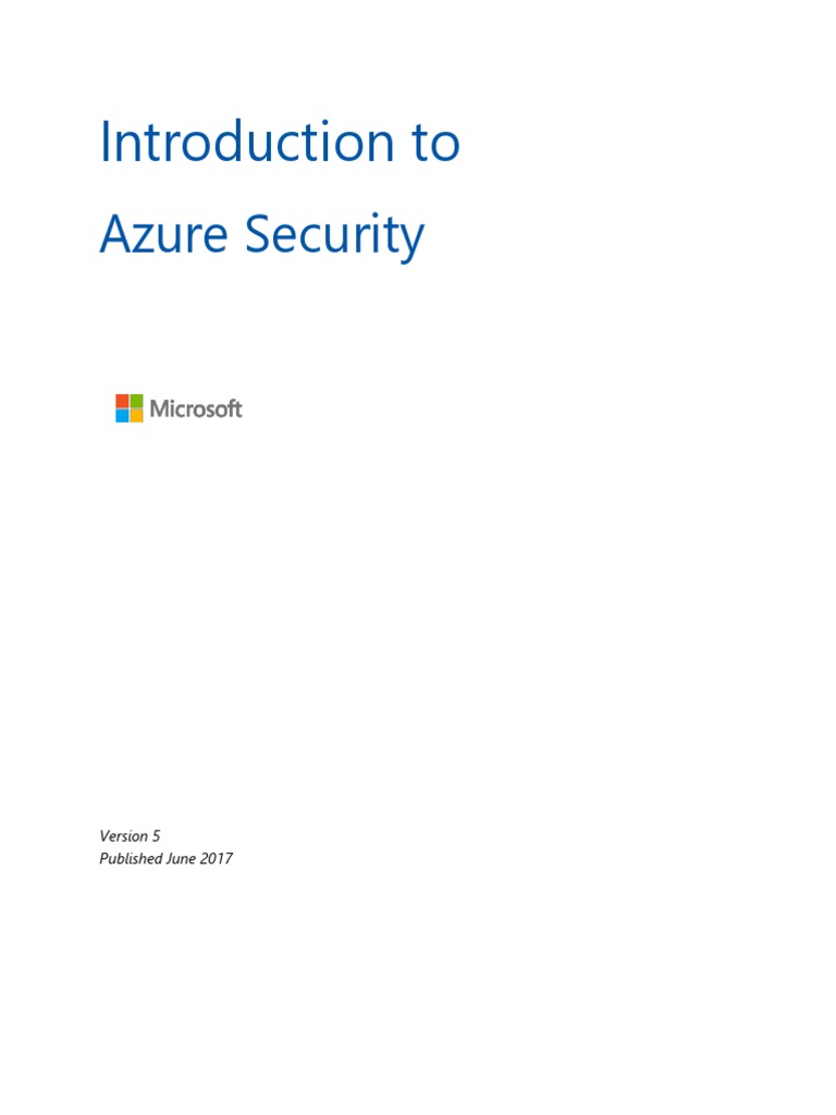 Azure - Intro To Azure Security (2017) | PDF | Antivirus Software | Cloud Computing