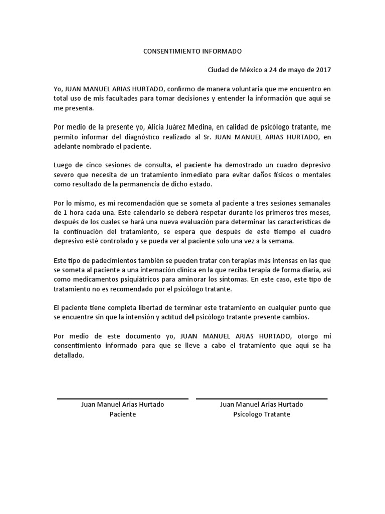 R&R - Consentimiento Info Vform | PDF