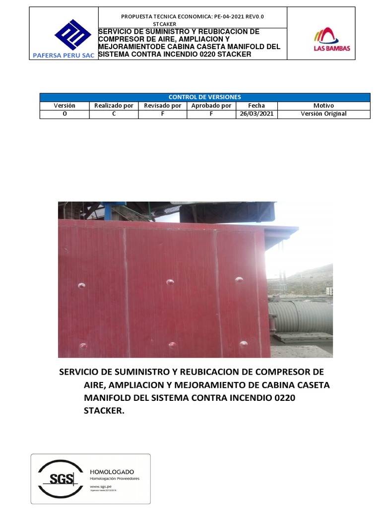 Pf-004-2021 Servicio de Suministro y Reubicacion de Compresor de Aire ...