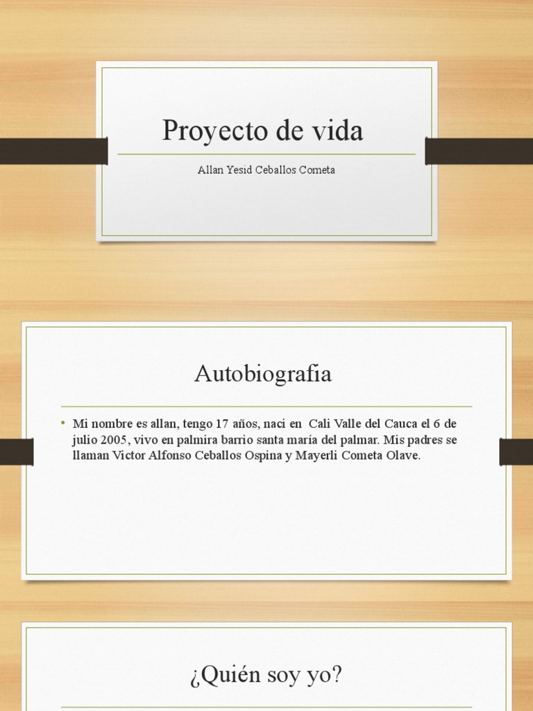 Proyecto de Vida Allan | PDF | Autosuperación