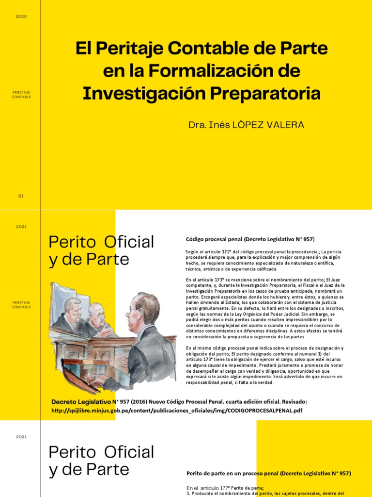 El Peritaje de Parte en La Investigacion Preparatoria | PDF | Testigo ...