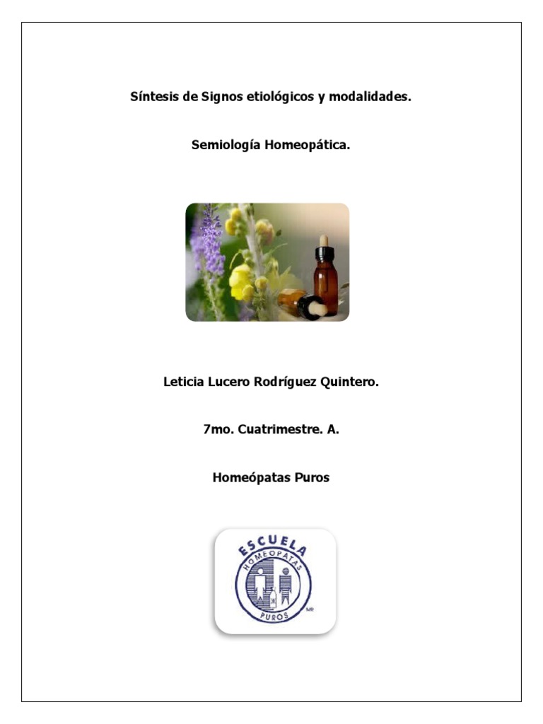 Síntesis de Signos Etiológicos y Modalidades - Leticia - Rodriguez ...
